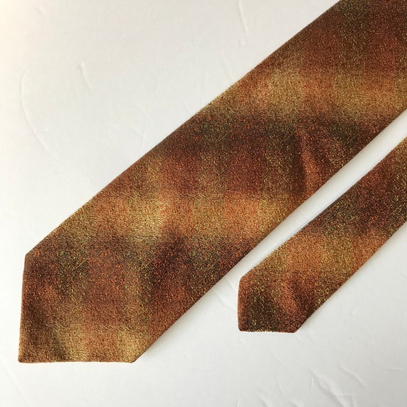 1960s Wembley brown psychedelic tie with impressionis… - Gem