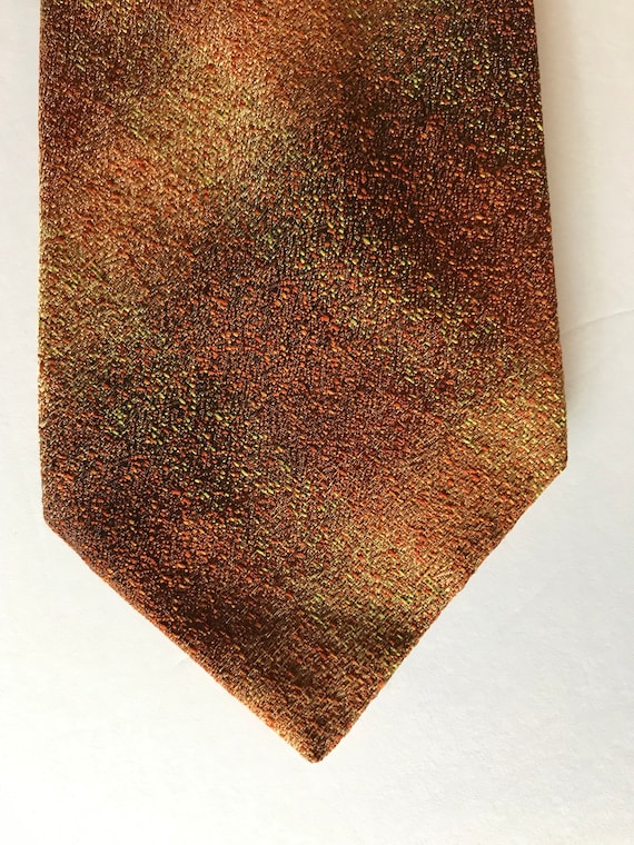 1960s Wembley brown psychedelic tie with impressionis… - Gem
