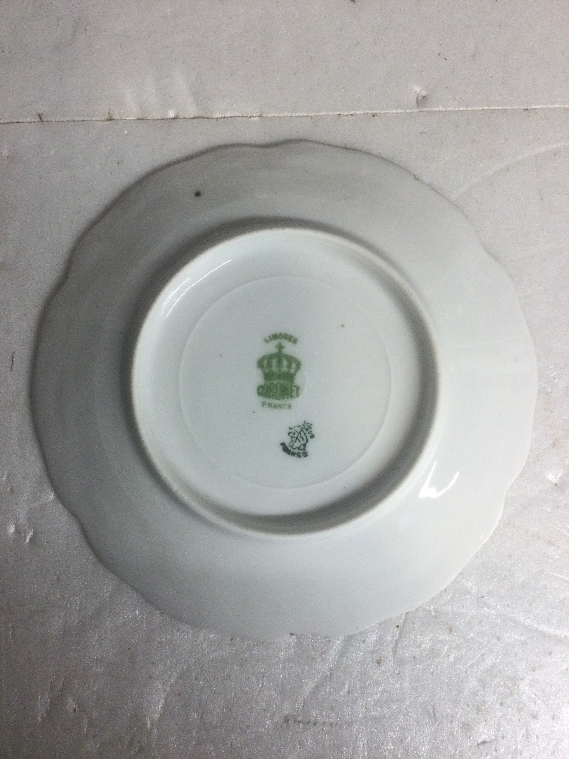 5 Antique Limoges Coronet Bread/desert Plates 6” Raised Leaf Edge - Etsy