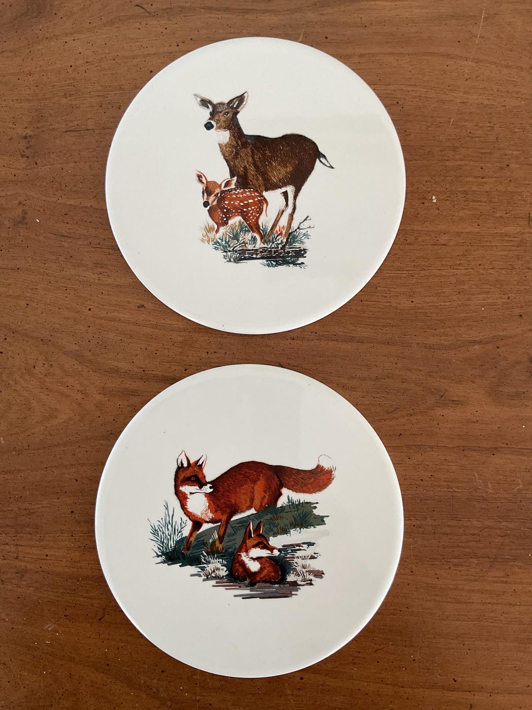 Wildlife Tile Trivet 6” Pair Mid-state 2 - Etsy
