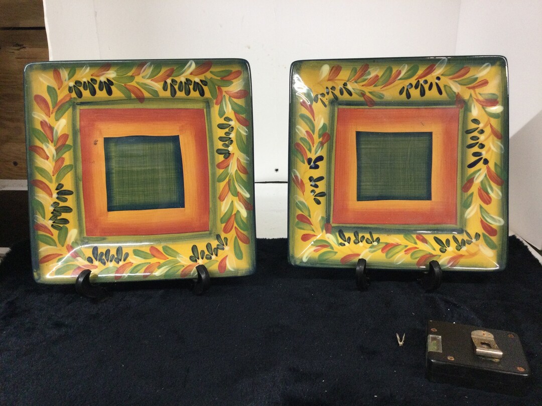 Corsica Pottery Square Luncheon Plate “ La Province “ Pattern 10" - Etsy