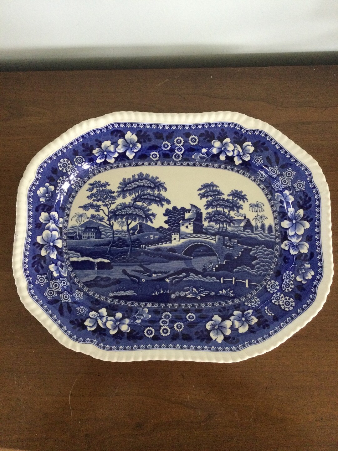 Spode Blue Tower Large Platter From a Design C 1814 I 14.5” X 12” - Etsy