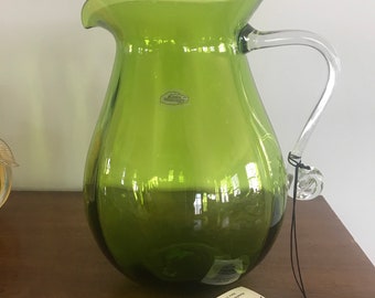 Green Blenko Pitcher | Etsy