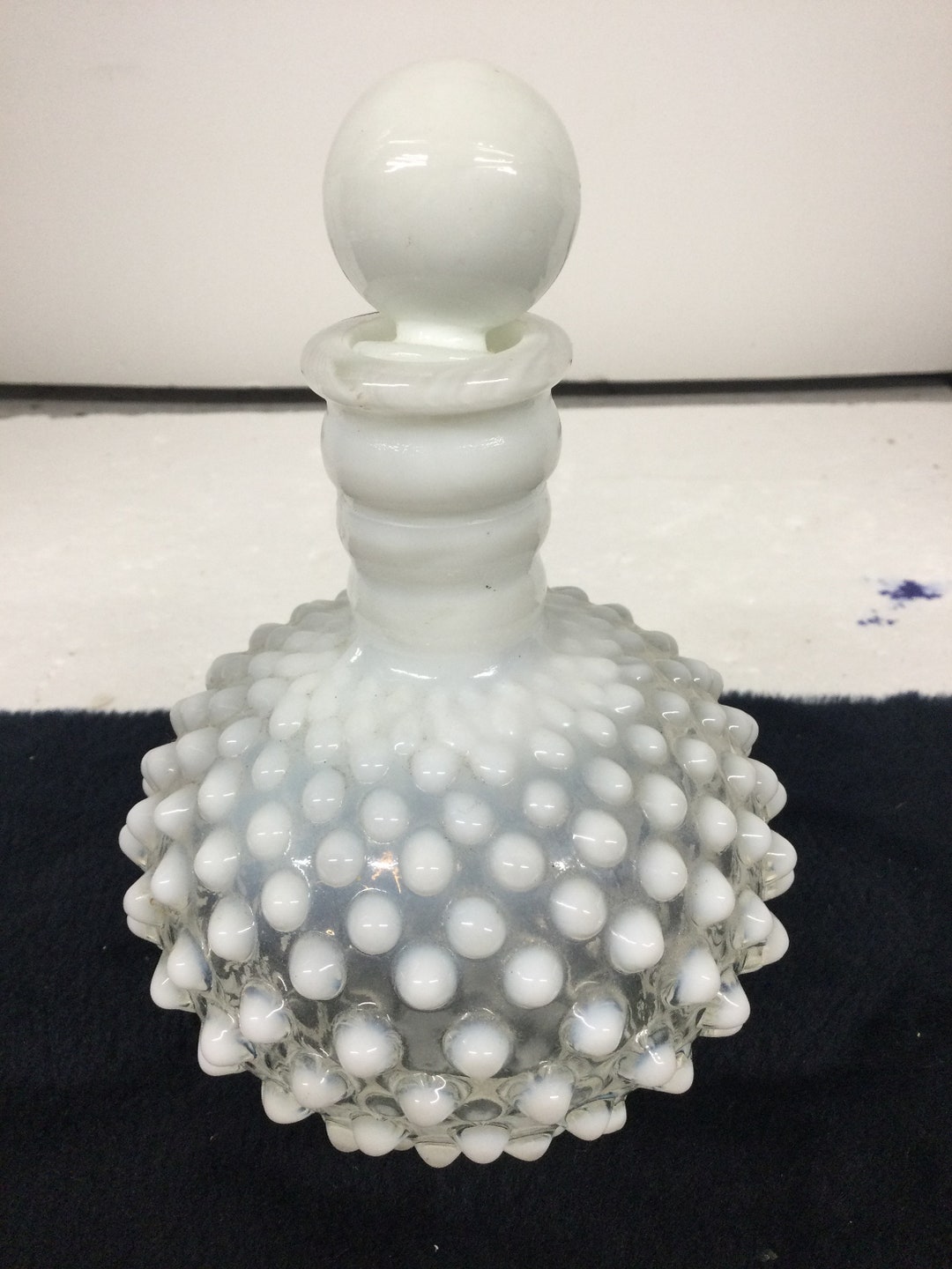 Fenton Moonstone Perfume Bottle W/stopper ( See Descrip ) - Etsy