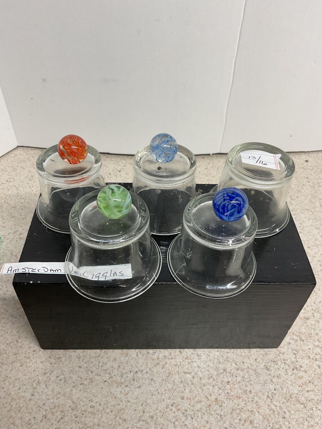 Vintage Handmade Amsterdam Veiligglas Wire Pull Marbles ( Not Signed ...