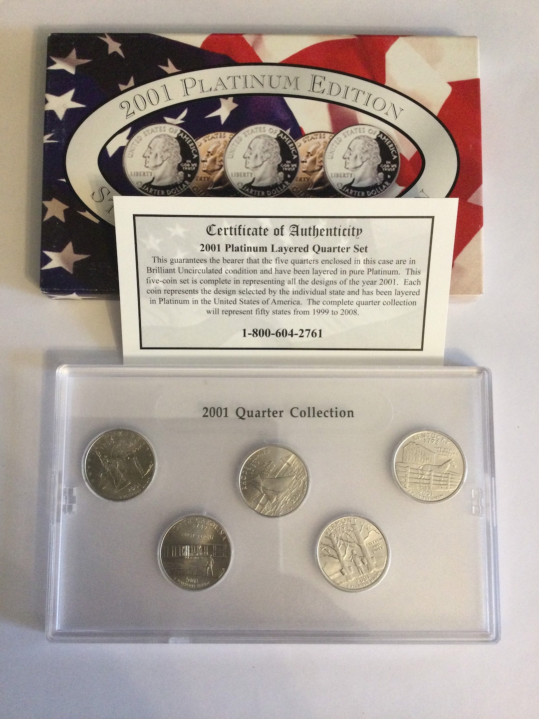 CSN 2001 State Quarter Collection Philadelphia Mint Platinum Edition - Etsy