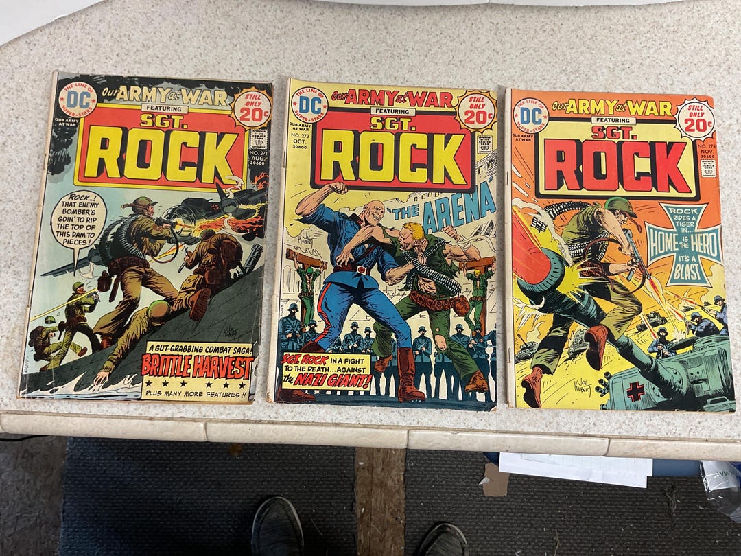 DC Comic Our Army at War Sgt Rock Lot # 271 - 273 - 274 ( Joe Kubert ...
