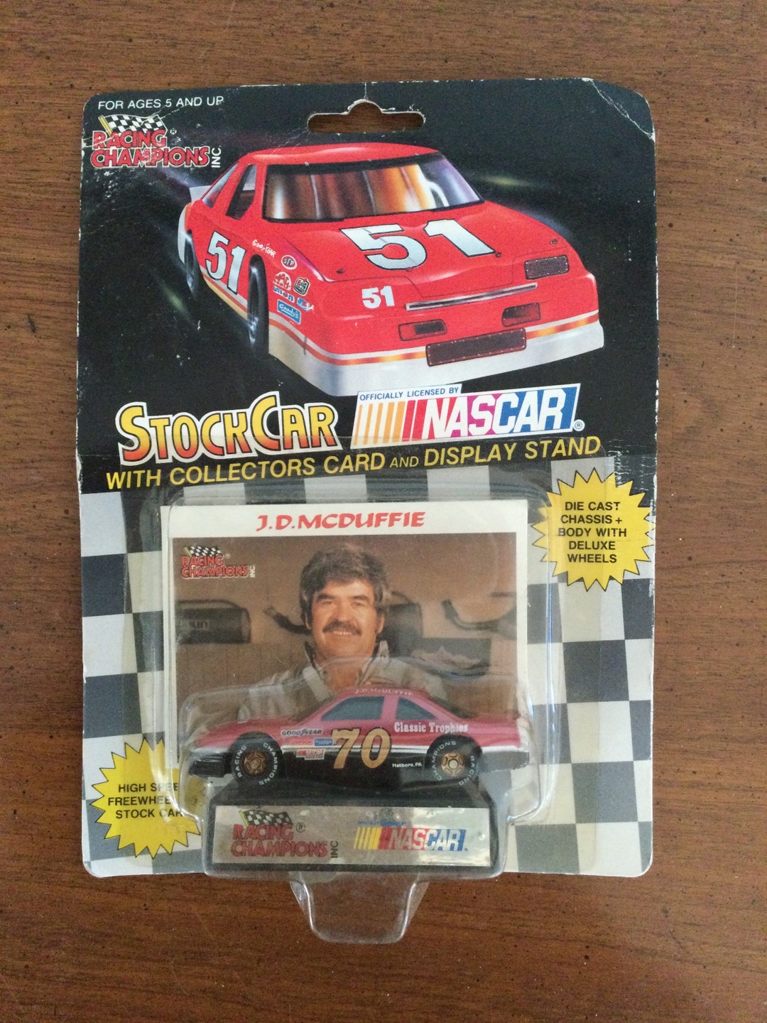 Ultra Rare Racing Champions Stock Car W/trading Card 1:64 J. D ...
