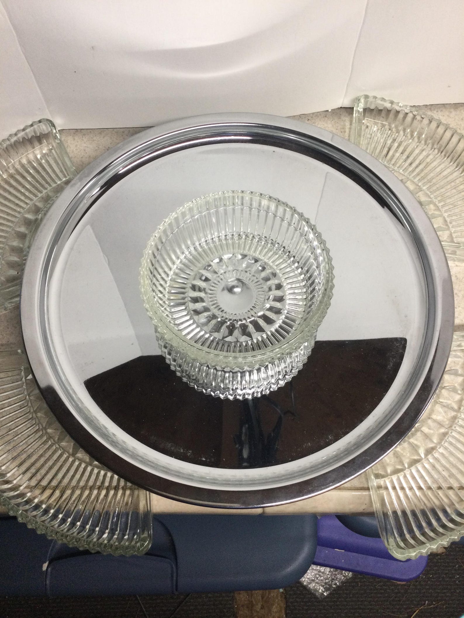 Kromex Lazy Susan W / Glass Inserts - Etsy