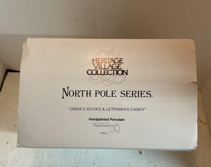 Dept. 56 North Pole Series “ Obbie’s Boks & Letrinkka’s Candy “ - Etsy