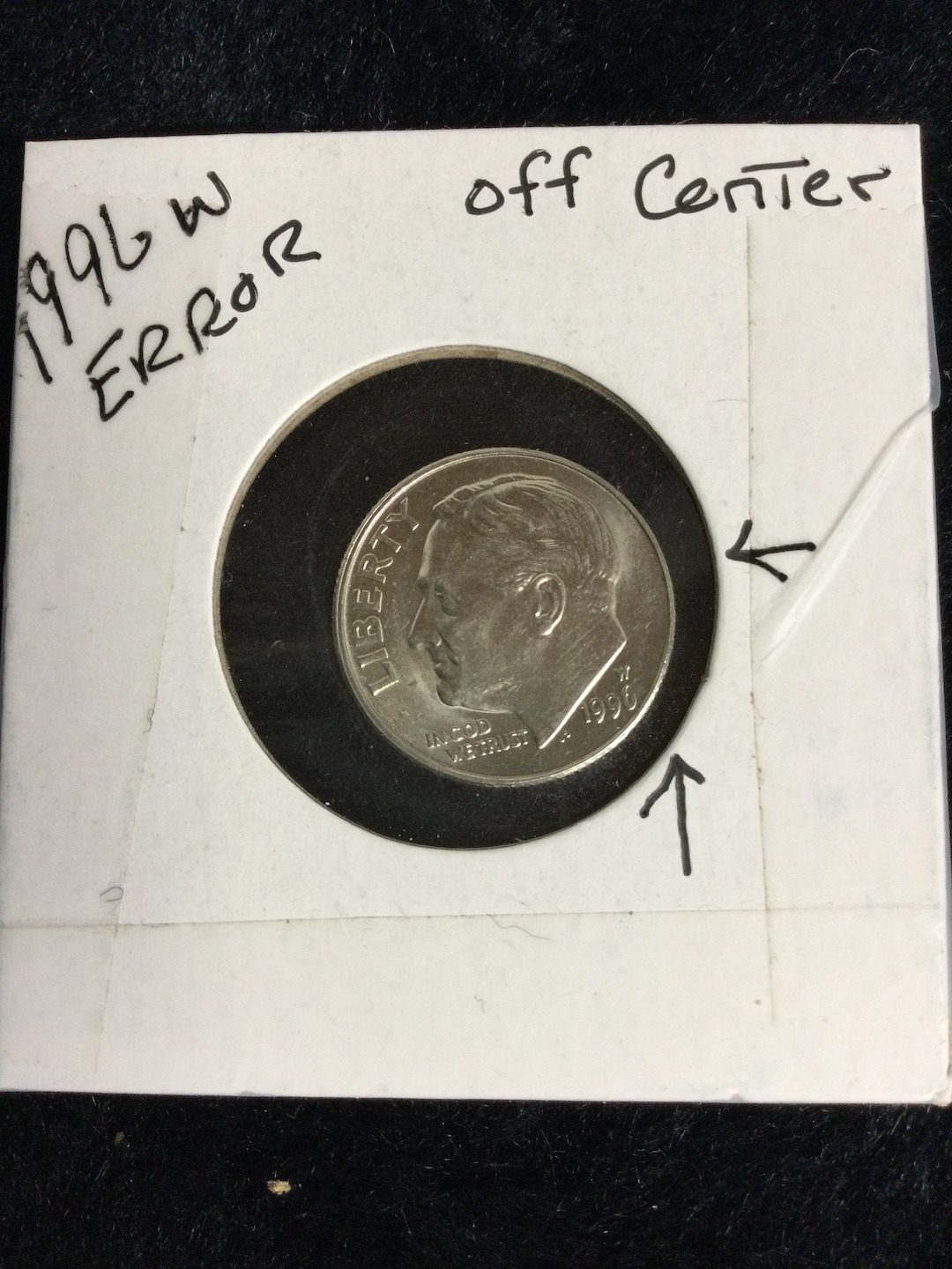 1996 W Dime Error off Center Strike See Pic’s Railroad Rim ( You Grade ...