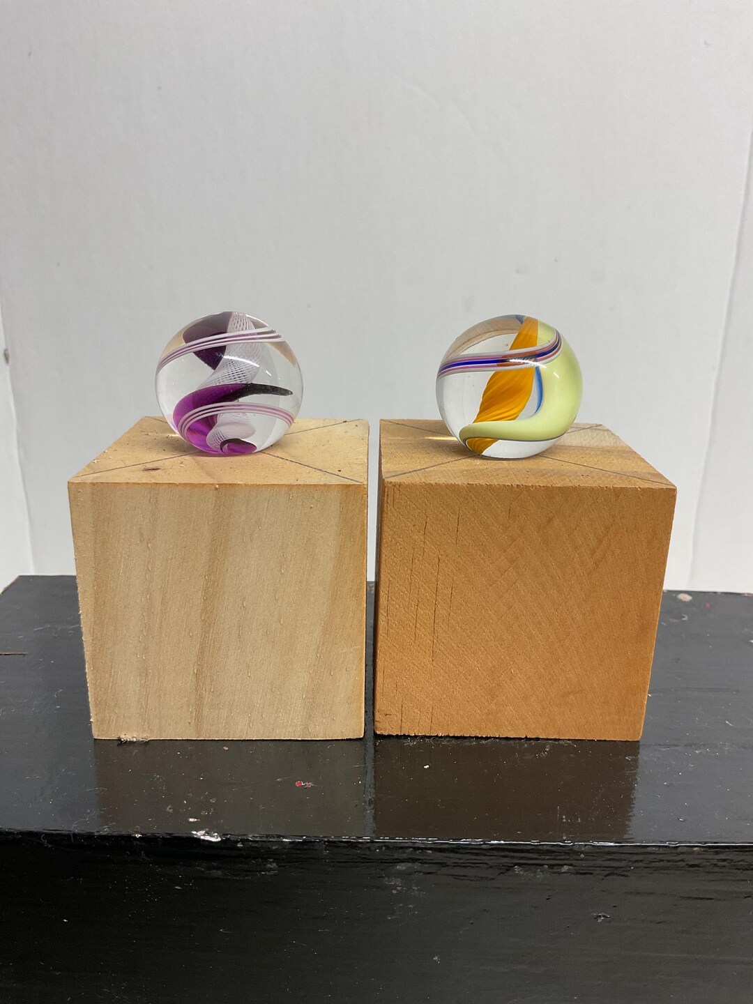 Vintage Handmade Wire Pull Tornado Marbles ( Not Signed ) - Etsy