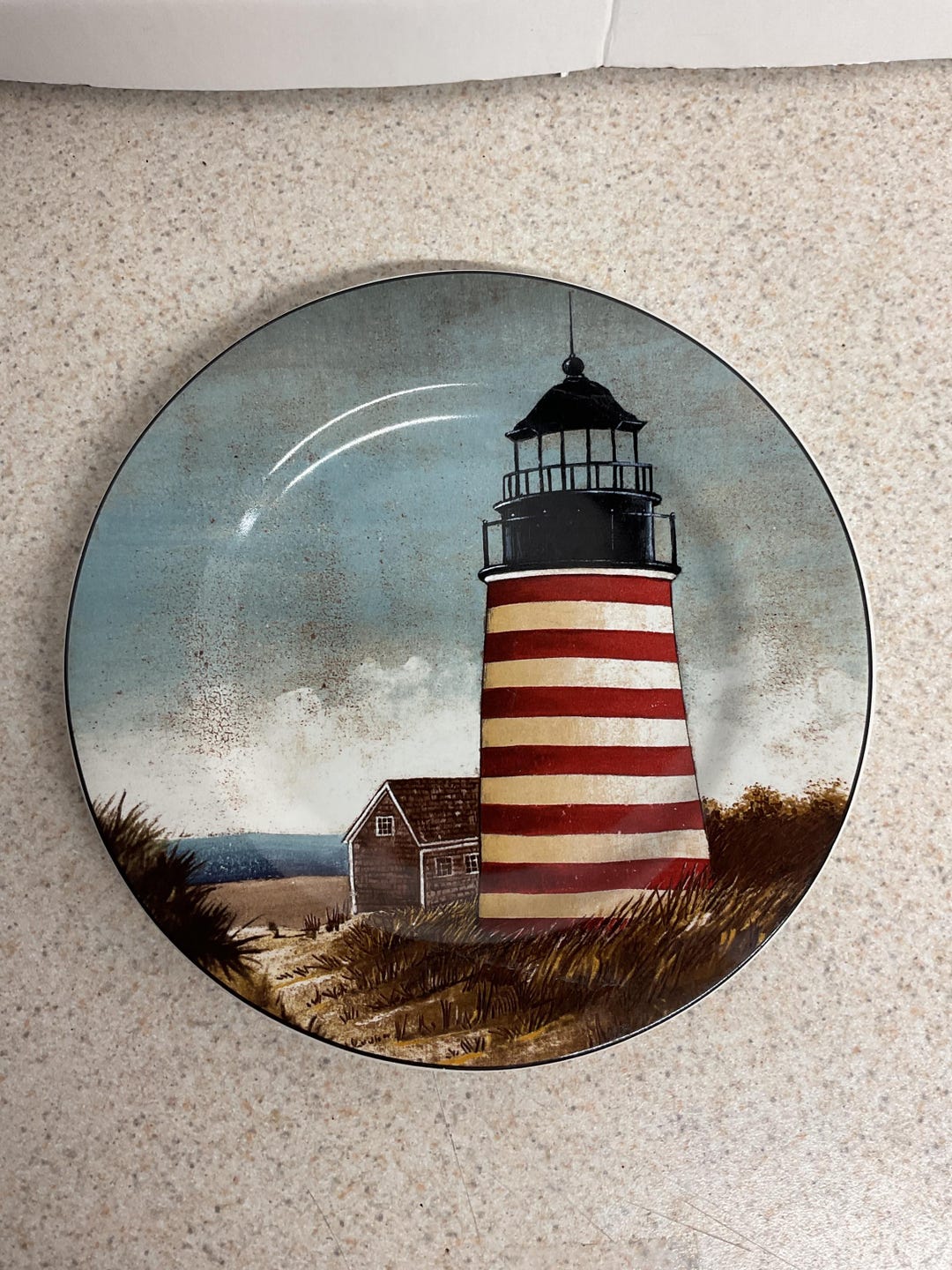 Vintage David Carter Brown Collection Lighthouse Salad/luncheon Plate 8 ...