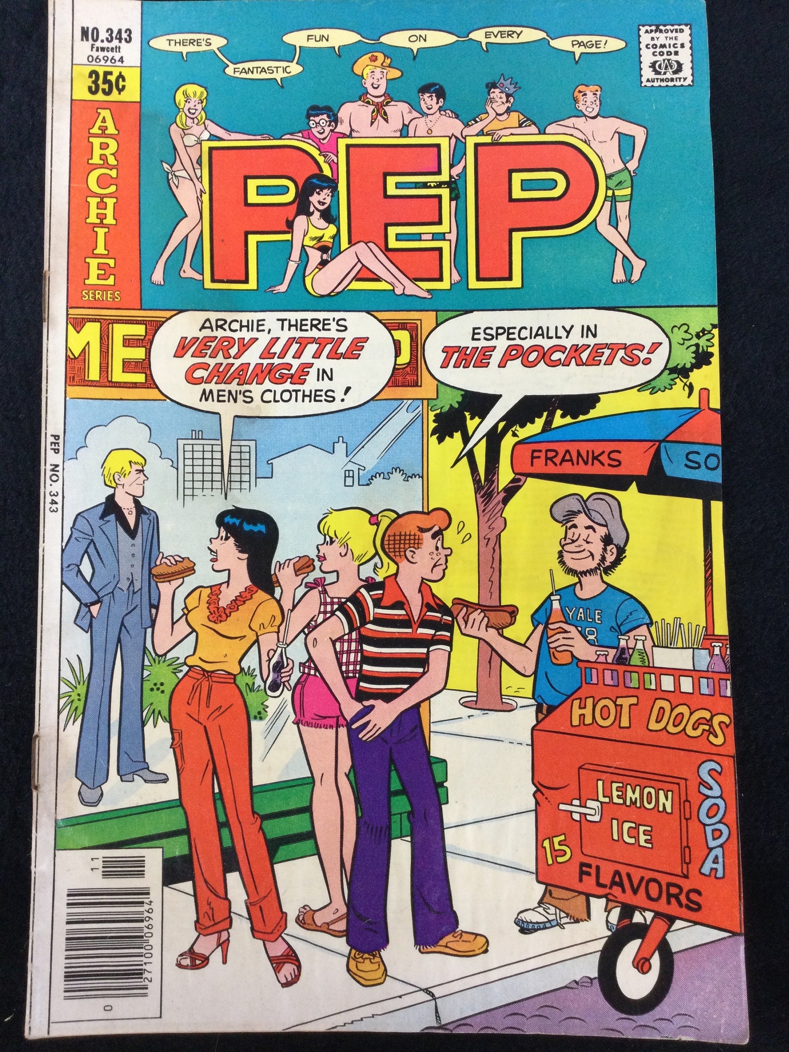 Archie Series PEP Comic Book # 343 Jan 1978 - Etsy