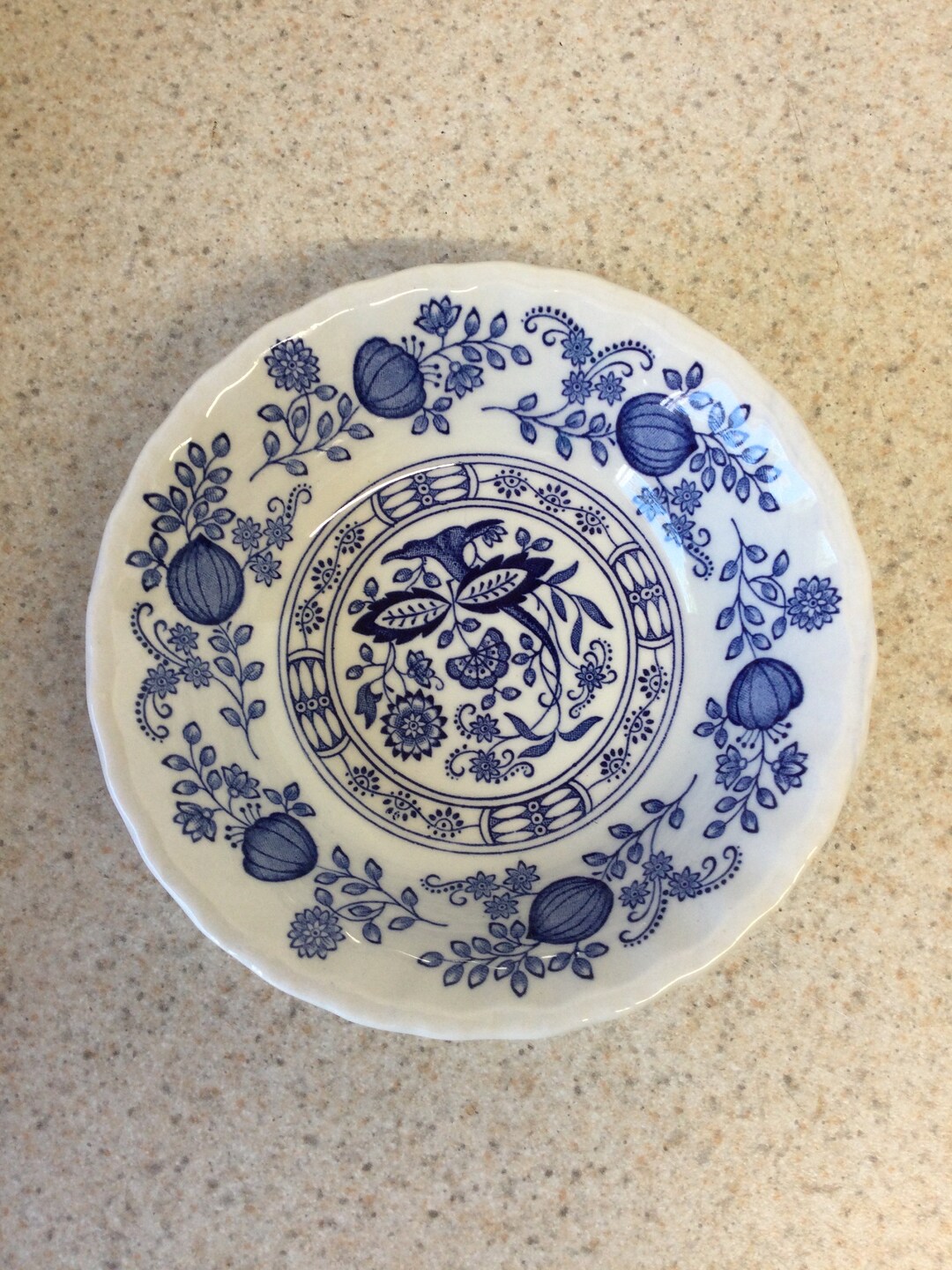 Epoch Wedgwood ( Tunstall ) Blue Heritage Blue Onion Dessert 5” - Etsy