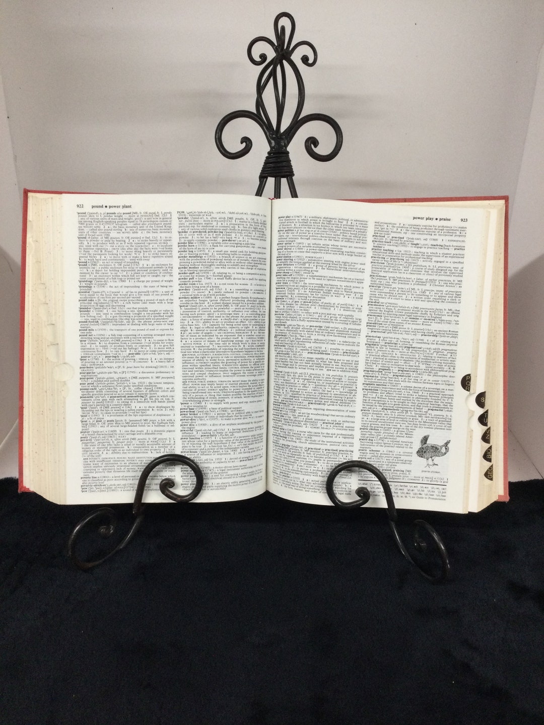 Black Wrought Iron Book Holder Easel 19” T 12” D 12” W - Etsy