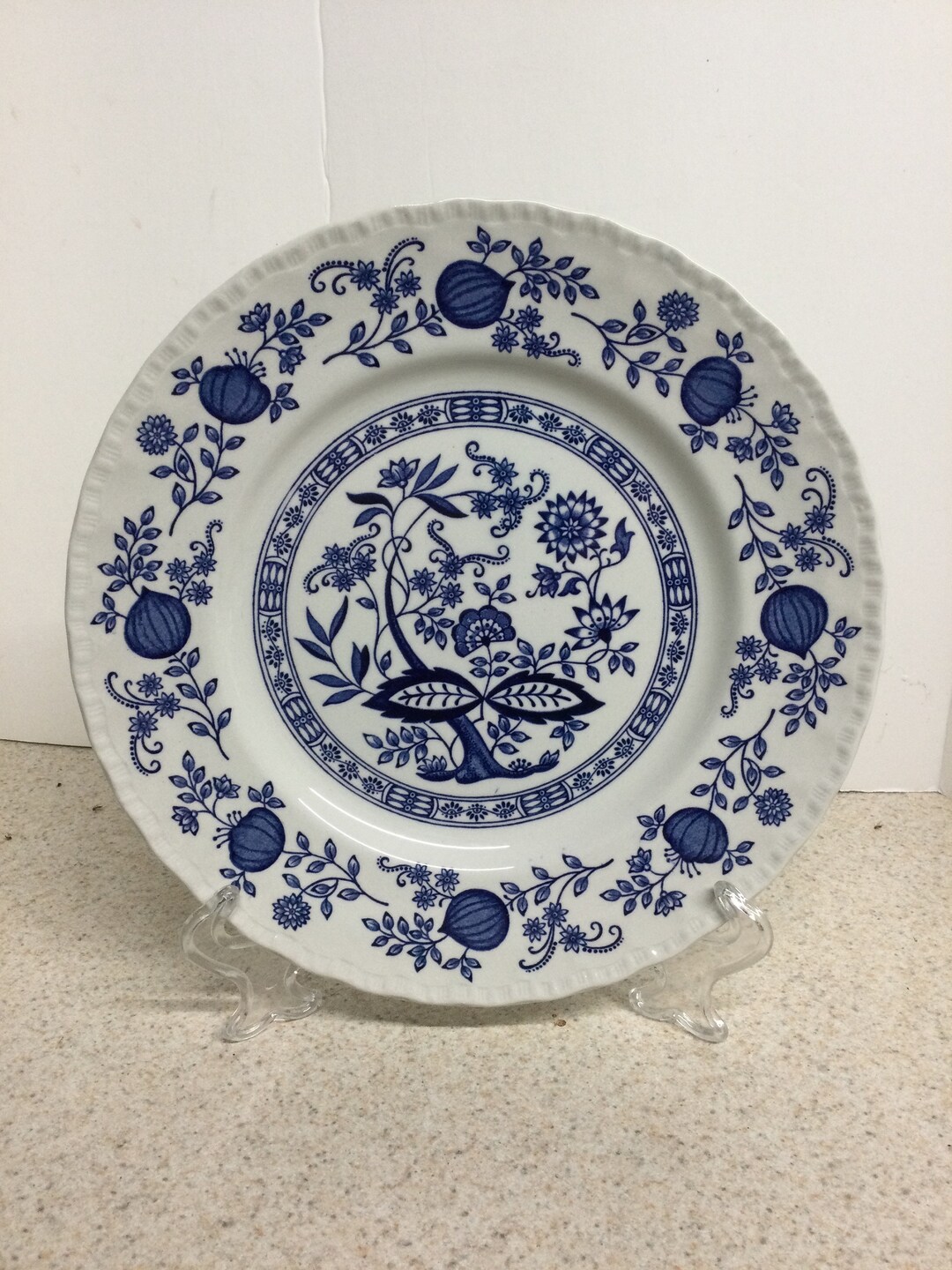 Epoch Wedgwood ( Tunstall ) Blue Heritage Blue Onion Dinner Plate 9.75 ...