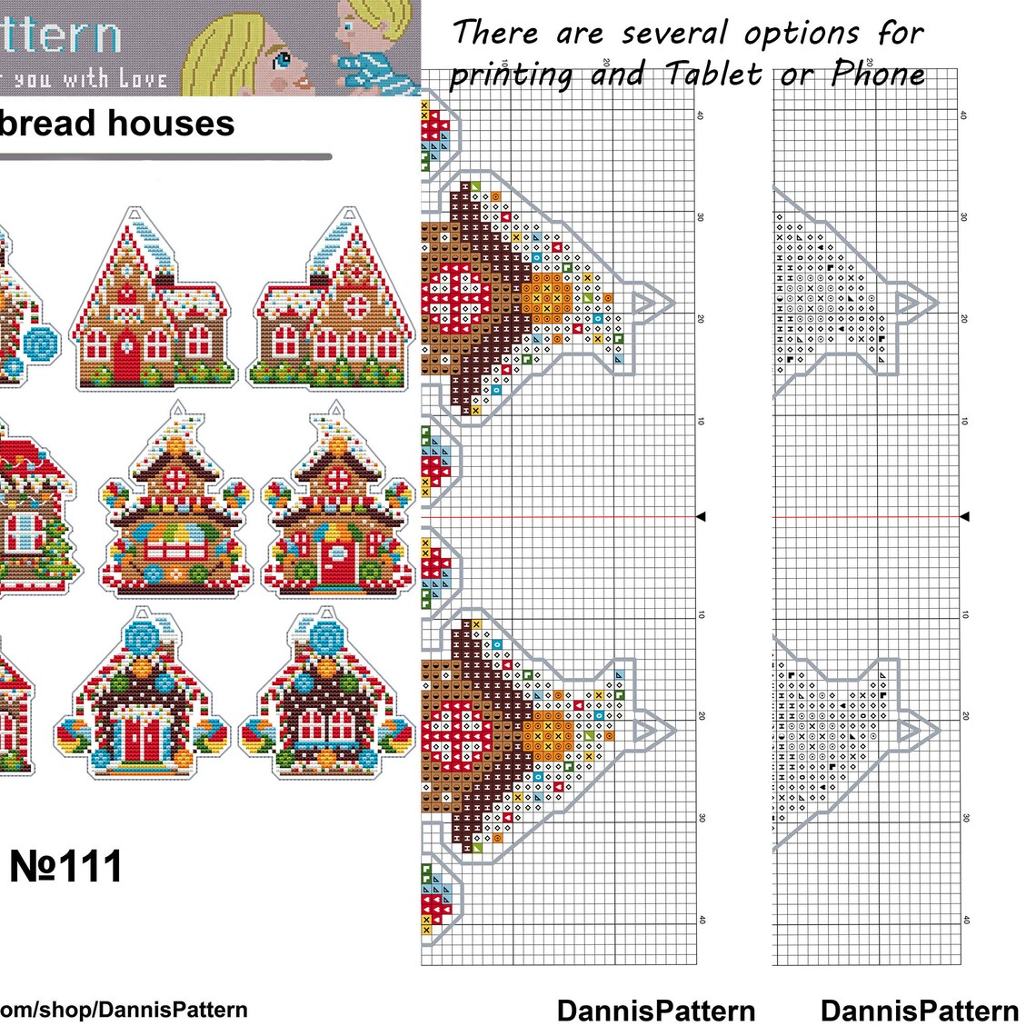 Gingerbread Houses Christmas Tree Decor for Plastic Canvas - Etsy