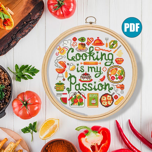 Kitchen Cross Stitch - Etsy