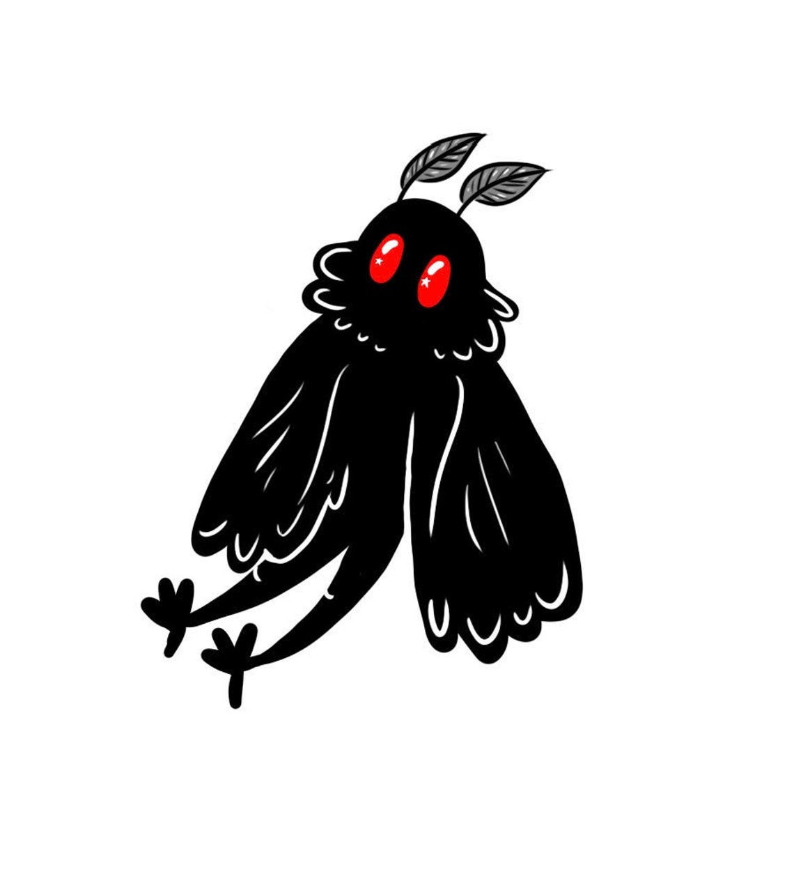 Cute Cryptid Mothman Stickers [pack of 5] - Etsy