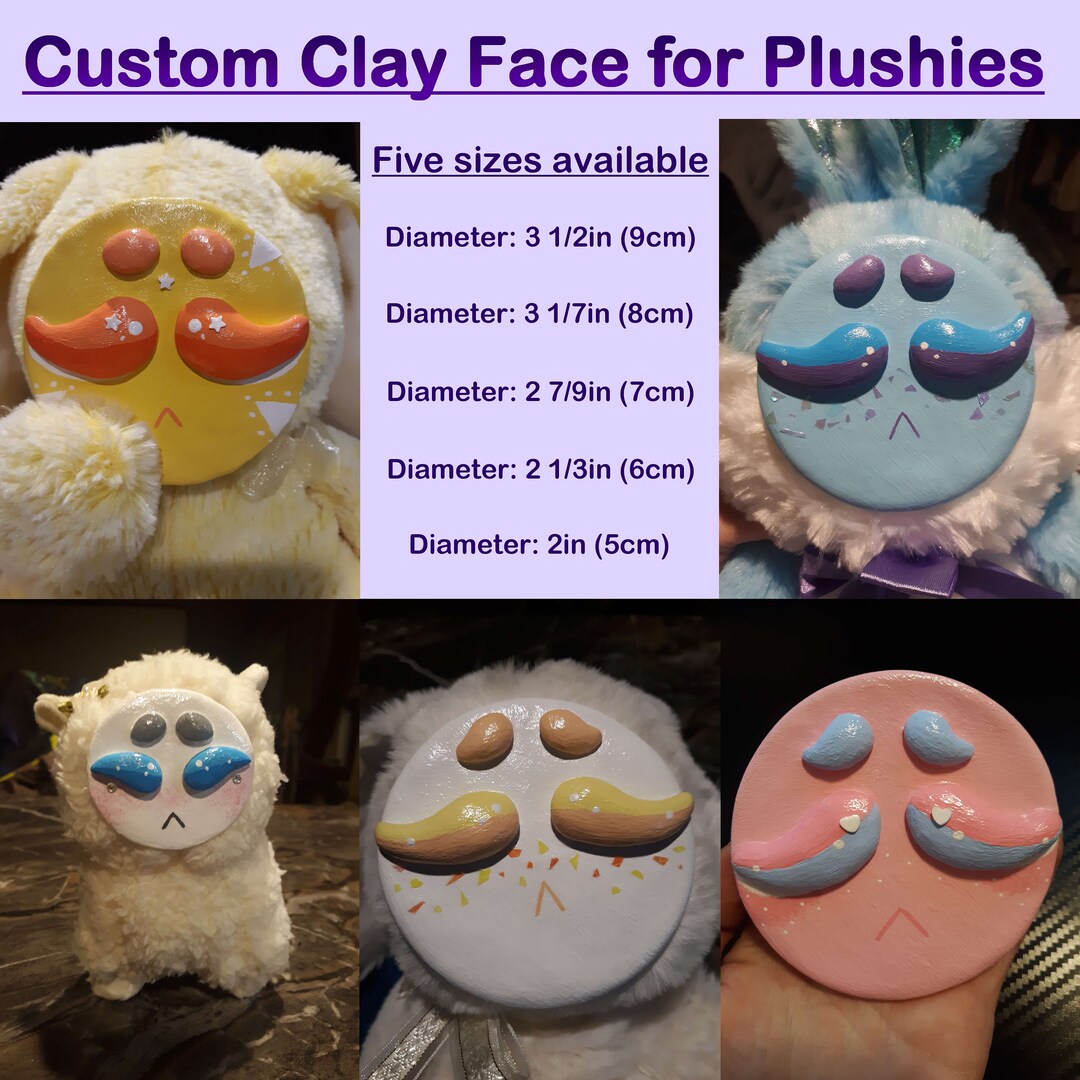 Custom Clay Face for Plushies - Etsy