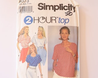 3030 Butterick Fast and Easy Pattern Womens Petite Top Size: XS-M ...