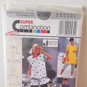 4560 Burda Super Combination Pattern Womens Camisas y pantalones de ...