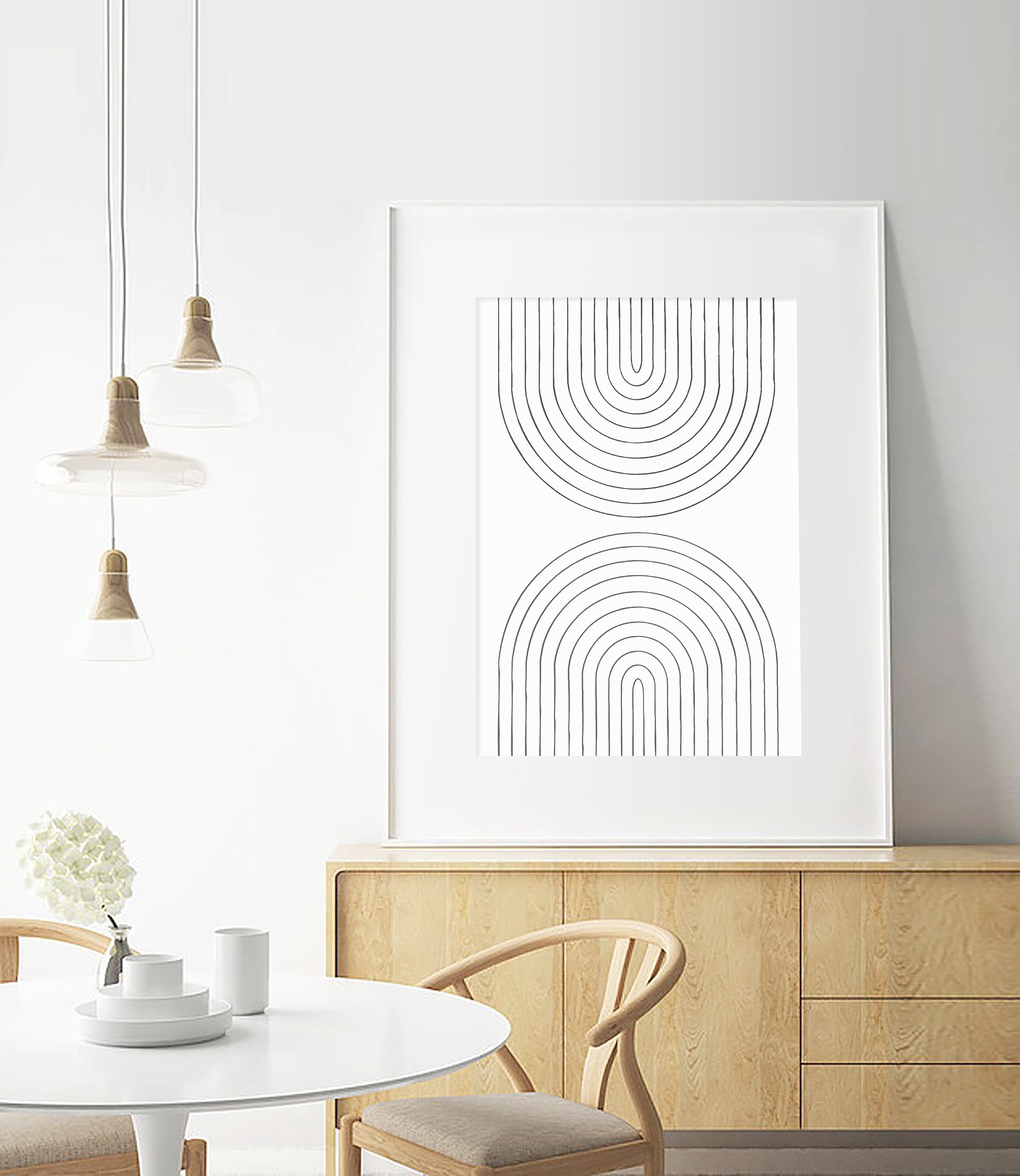 GEOMETRIC LINE DRAWING prints wall decor home decor wall | Etsy