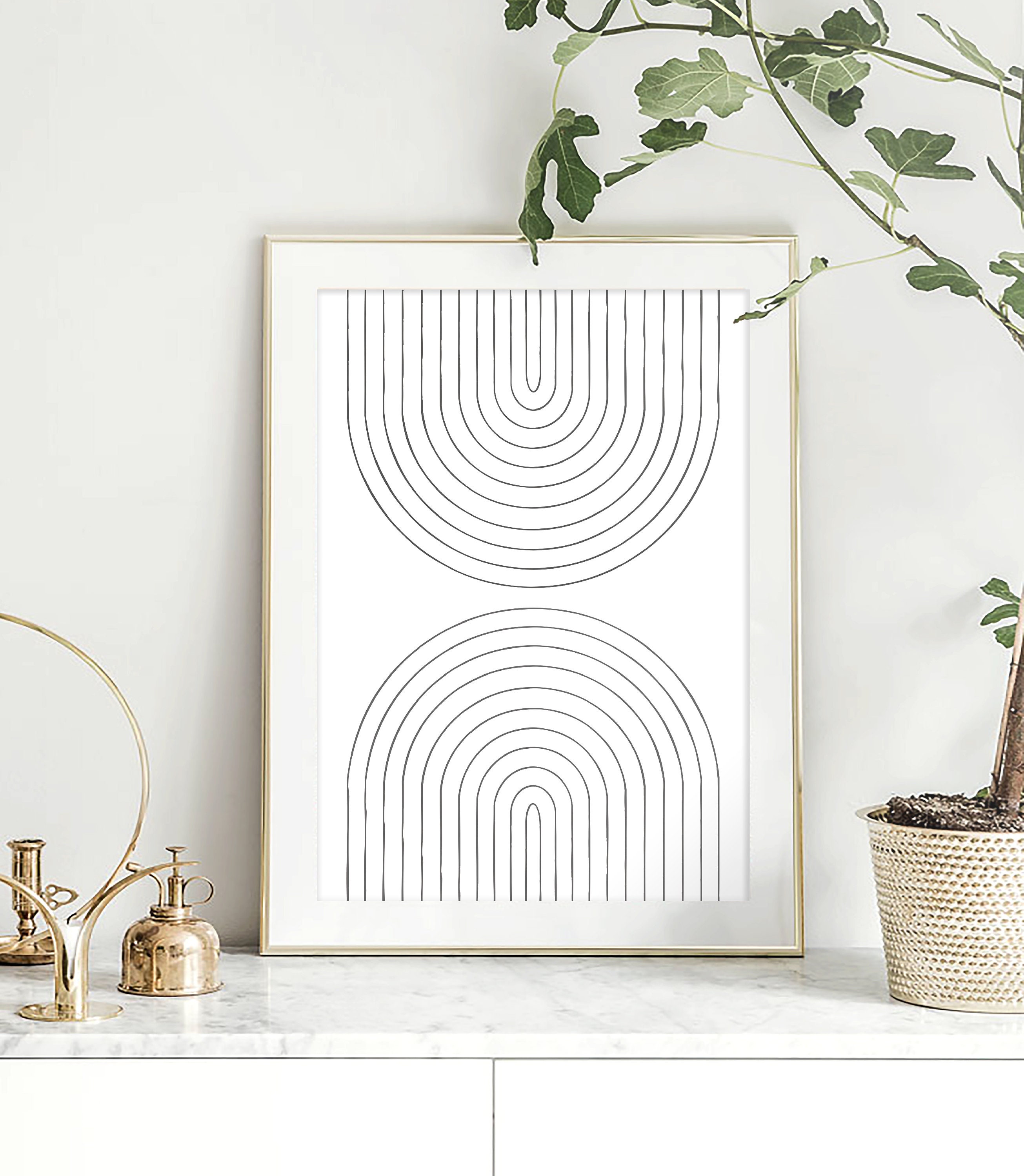 GEOMETRIC LINE DRAWING prints wall decor home decor wall | Etsy