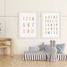Pastel Color Alphabet Number Nursery Wall Art Print Set of 2 - Etsy