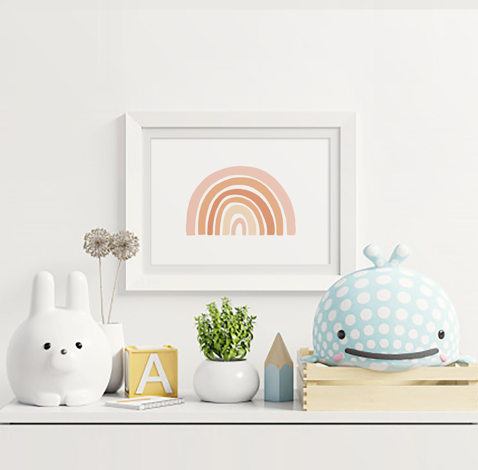 Rainbow Nursery Print Nursery Decor Nursery Wall Art - Etsy