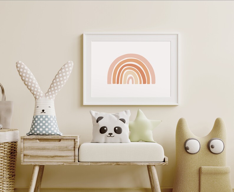Rainbow Nursery Print Nursery Decor Nursery Wall Art - Etsy