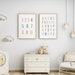Pastel Color Alphabet Number Nursery Wall Art Print Set of 2 - Etsy