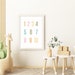 Pastel Color Alphabet Number Nursery Wall Art Print Set of 2 - Etsy