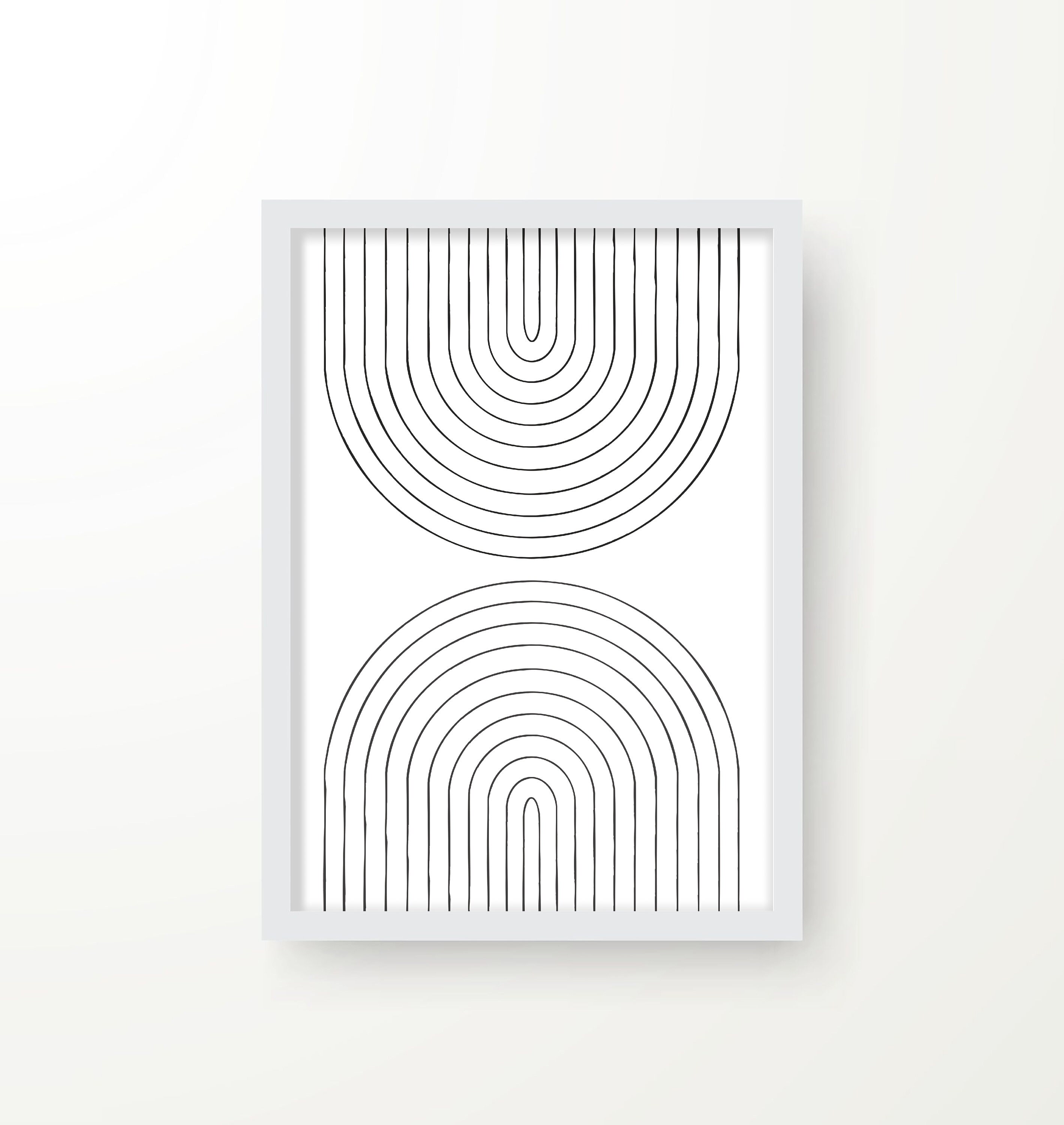 GEOMETRIC LINE DRAWING prints wall decor home decor wall | Etsy