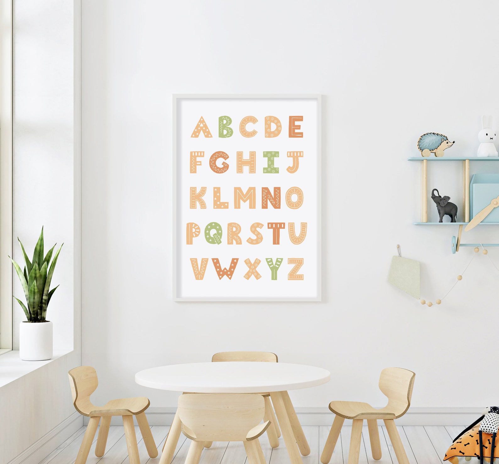 Pastel Alphabet Kids Room Prints Alphabet Print Nursery - Etsy