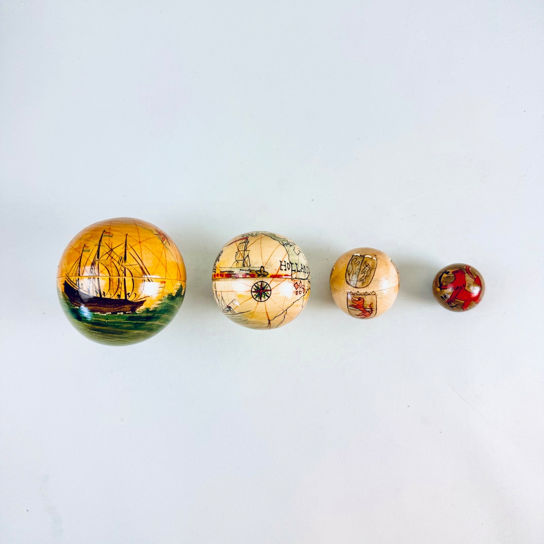 Rare Vintage Dutch Nesting Balls Models - Columbus-inspired Set of 4 ...