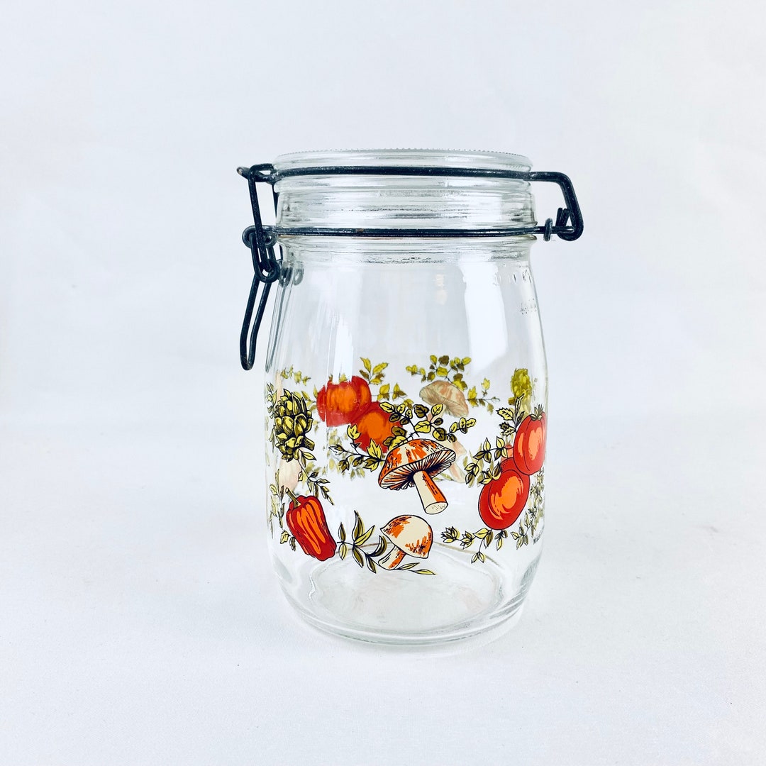 French Spice Glass Jar - Vintage 1-liter Storage Container by Arc - Etsy