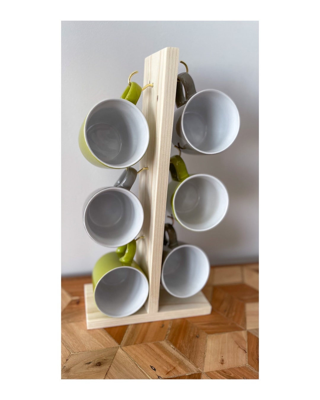 Minimalist Simple Mug Tree Made From Handmade From Reclaimed Wood - Etsy UK