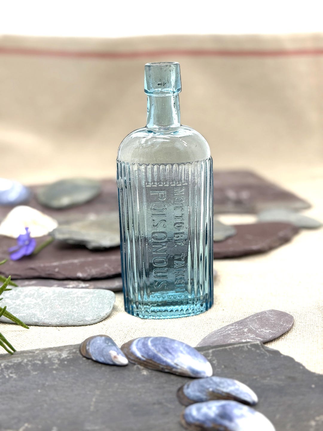 Vintage Poison Bottles, Rare C1900 Antique Bottles, Aqua ICE Green ...