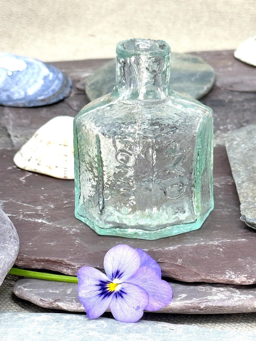 Antique Bottles, Victorian Hyde London Ink Bottle, Beautiful Air ...