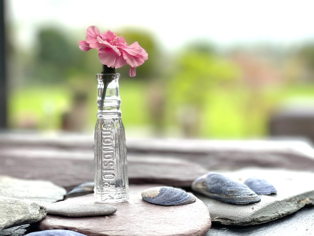 Tiny Vintage 1920 Poison Bottle Vial Bottle, Antique Bottles, Rare ...