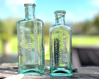 Antique Apothecary Bottles - Etsy