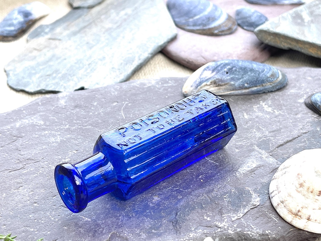 Vintage Apothecary Bottle, Small POISONOUS Bottle, Rare Antique Bottle ...