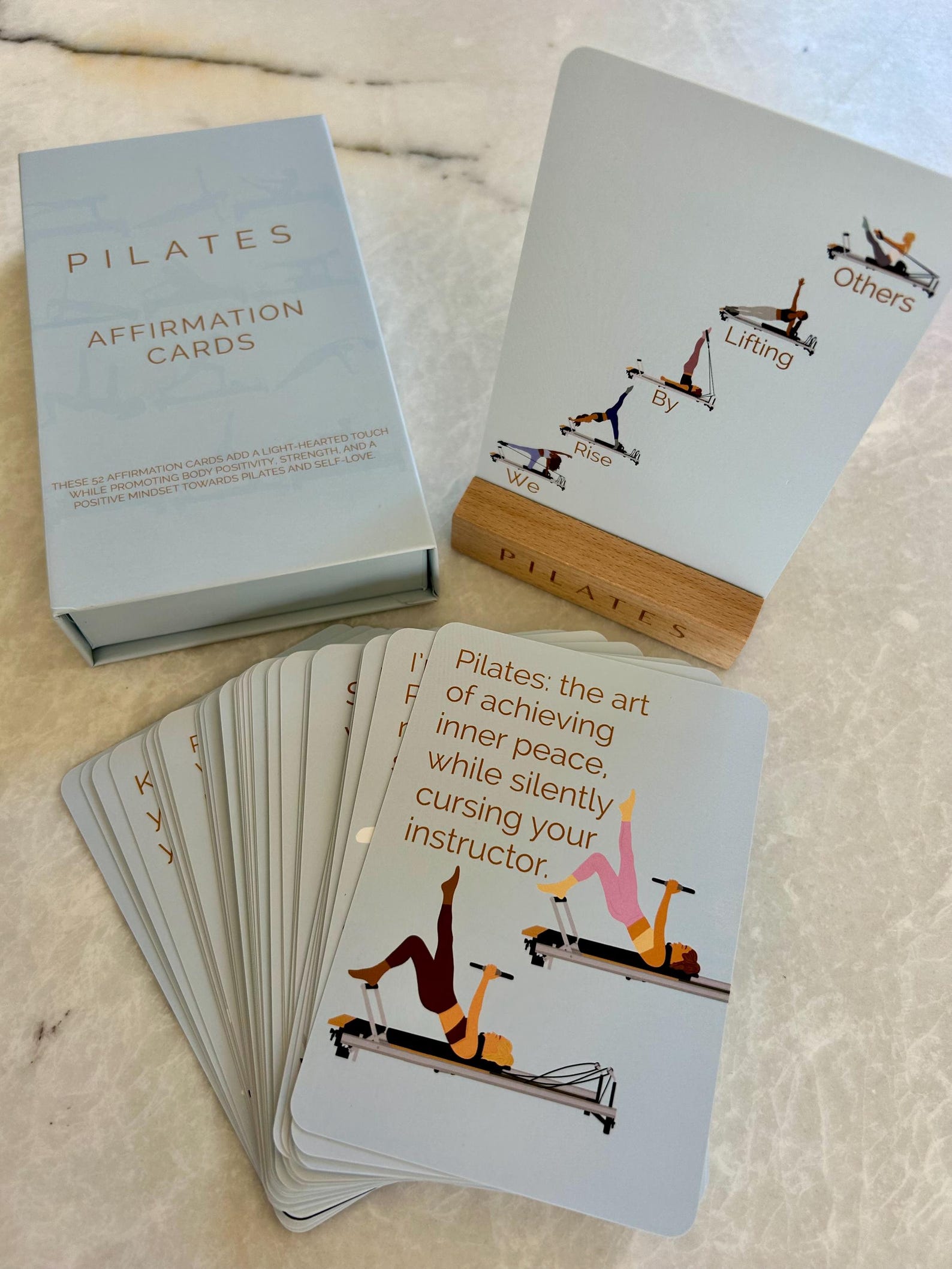 Pilates Affirmation Cards, Unique Affirmations, Pilates Lovers, Pilates ...