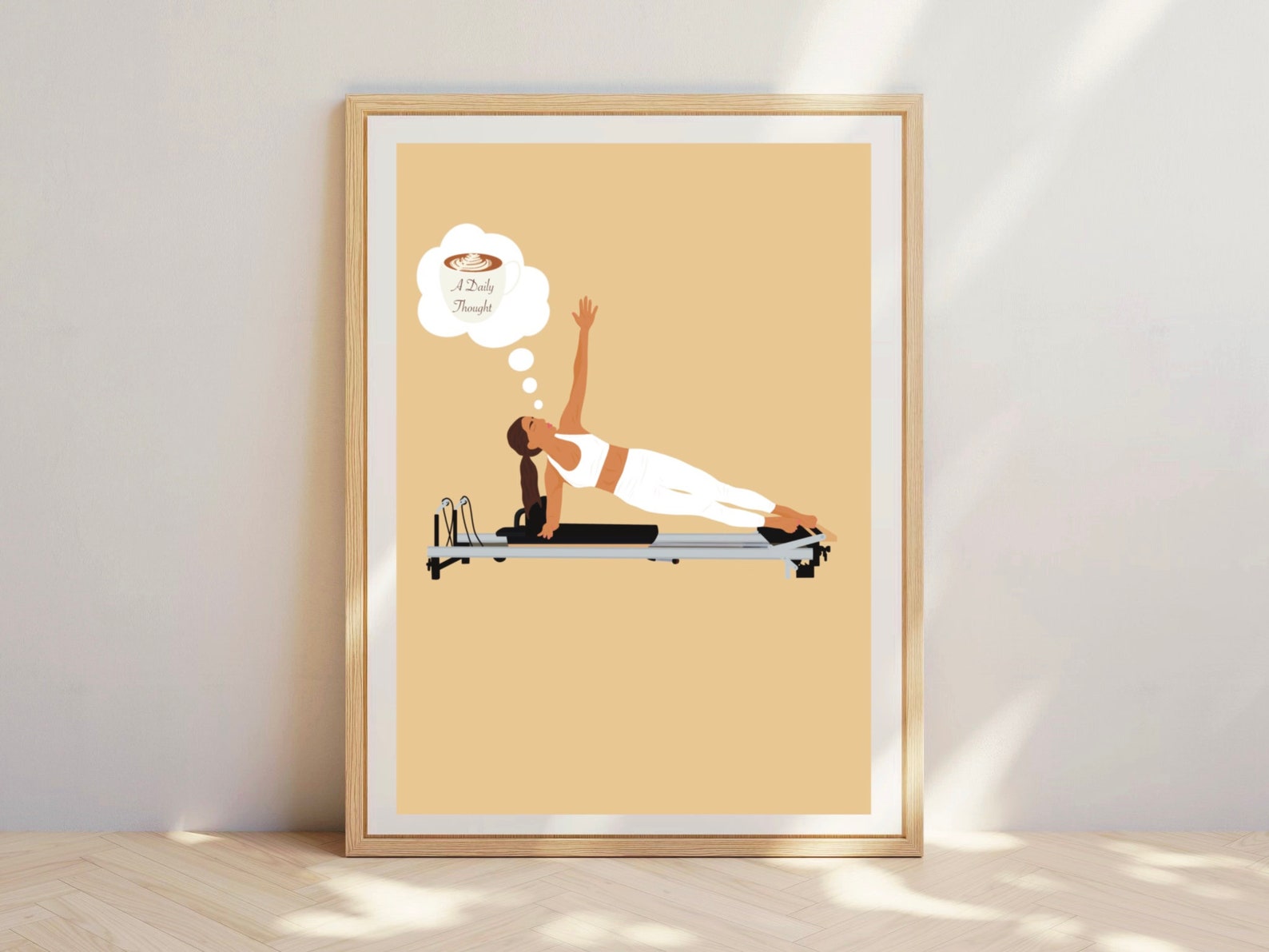 Pilates, a Daily Thought, Reformer Pose, Personalisation Print, Pilates ...