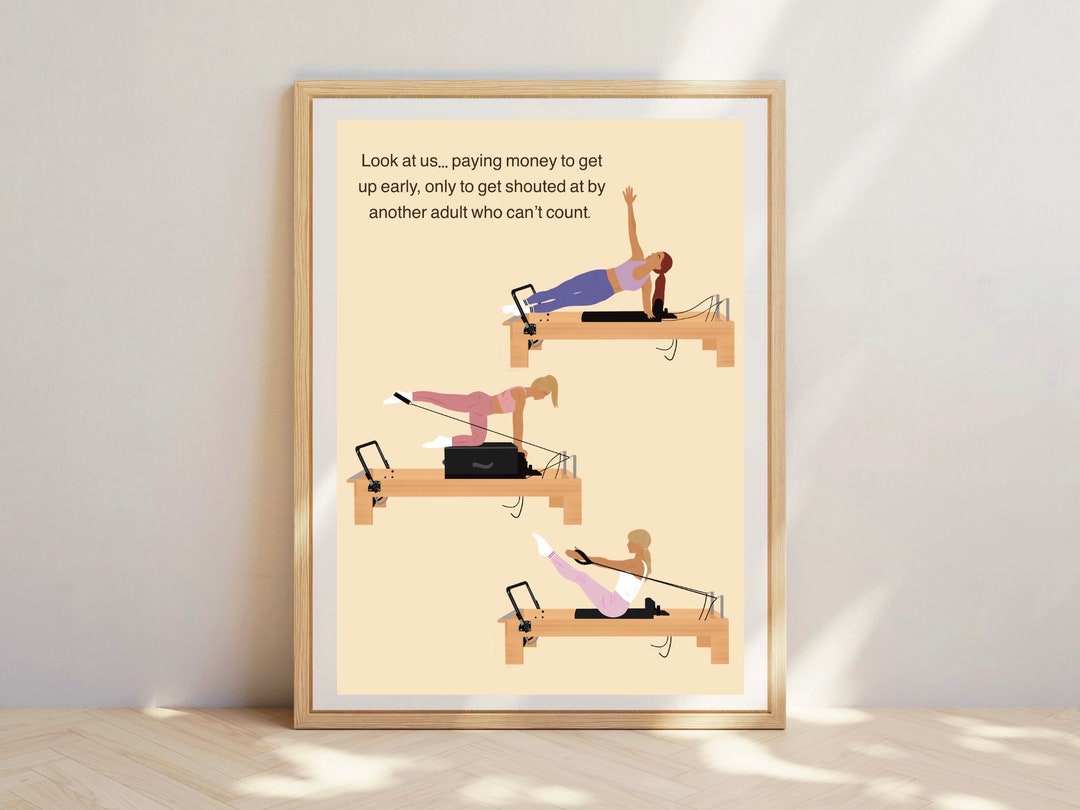 Pilates Funny Card, Pilates Humour, Reformer Pose, Pilates Present ...