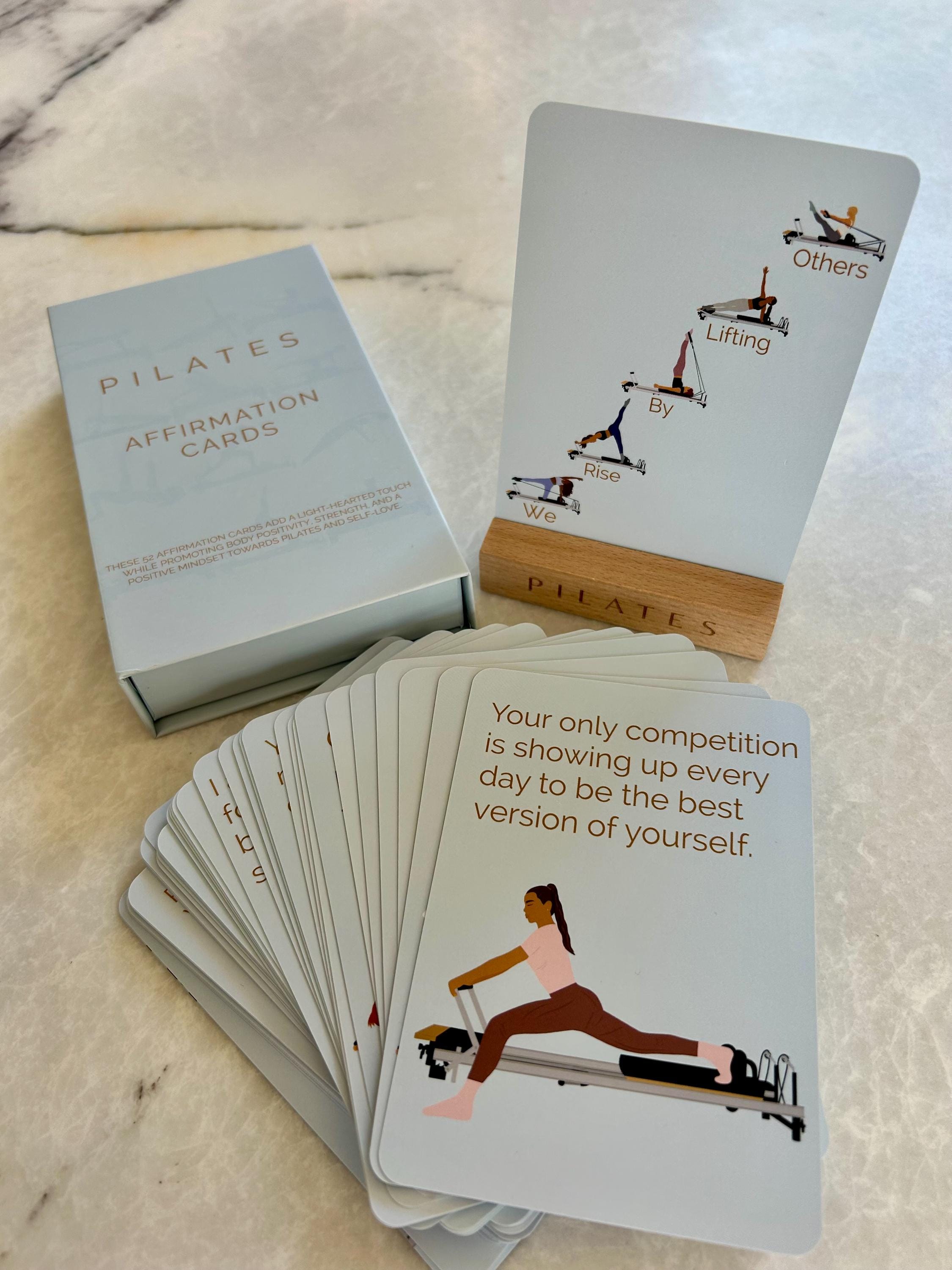 Pilates Affirmation Cards, Unique Affirmations, Pilates Lovers, Pilates ...