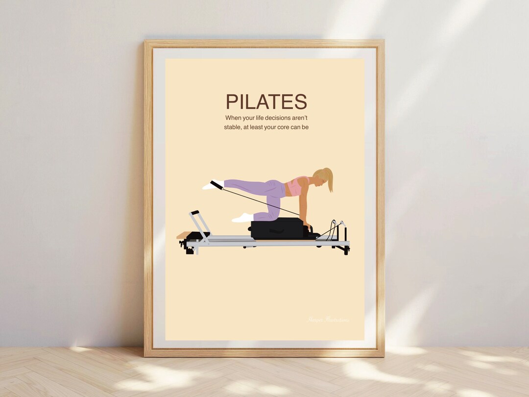 Pilates, Funny, Stability Card, Reformer Pose, Birthday Card, Pilates ...