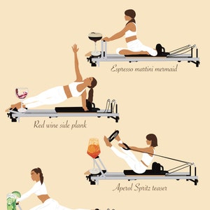 Happy Birthday Pilates Card, Pilates Pose, Personalisation Print ...